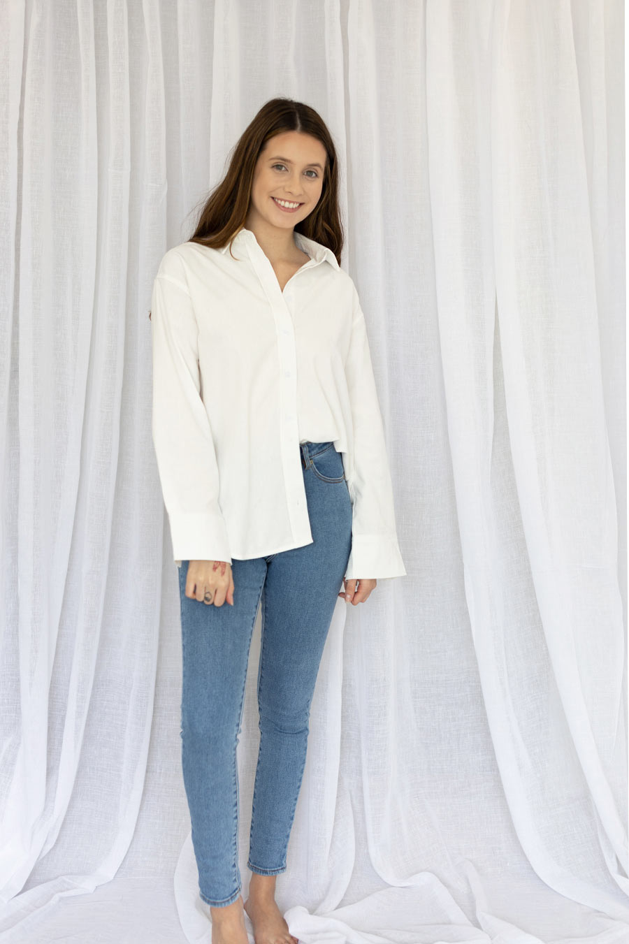 Jacy Shirt - White – Husk-i Style