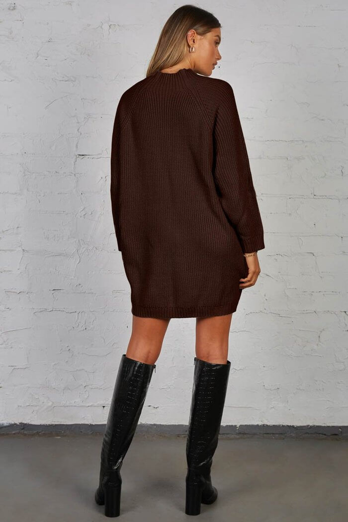 Timing Knit Dress - Chocolate – Husk-i Style